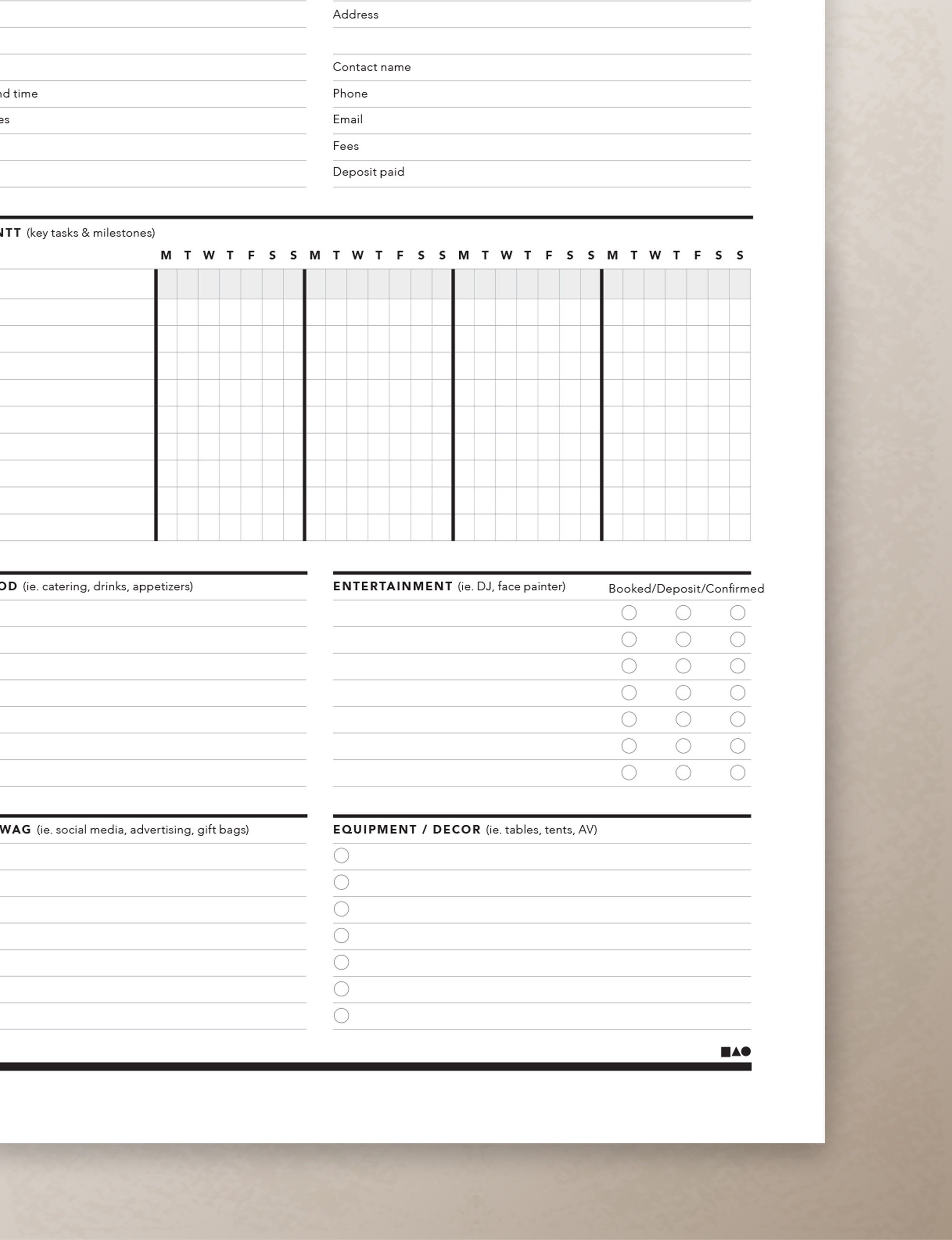 Event Planner Printable Party Planner Event Organizer - Etsy