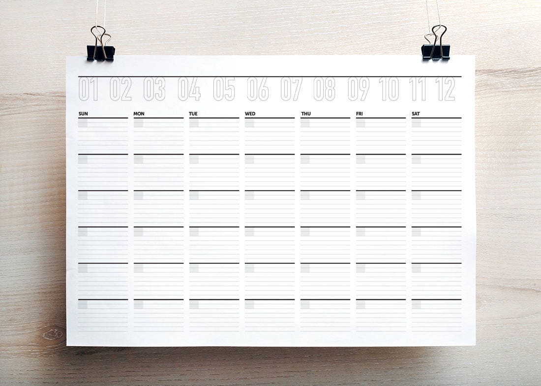 Monthly Calendar, Month at a Glance, Student Planner, Monthly Agenda ...