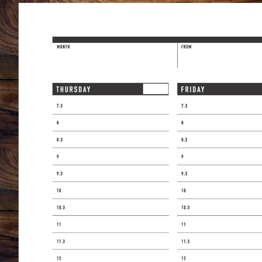 Printable Weekly Planner, Daily Agenda Plan, Printable Weekly to Do ...