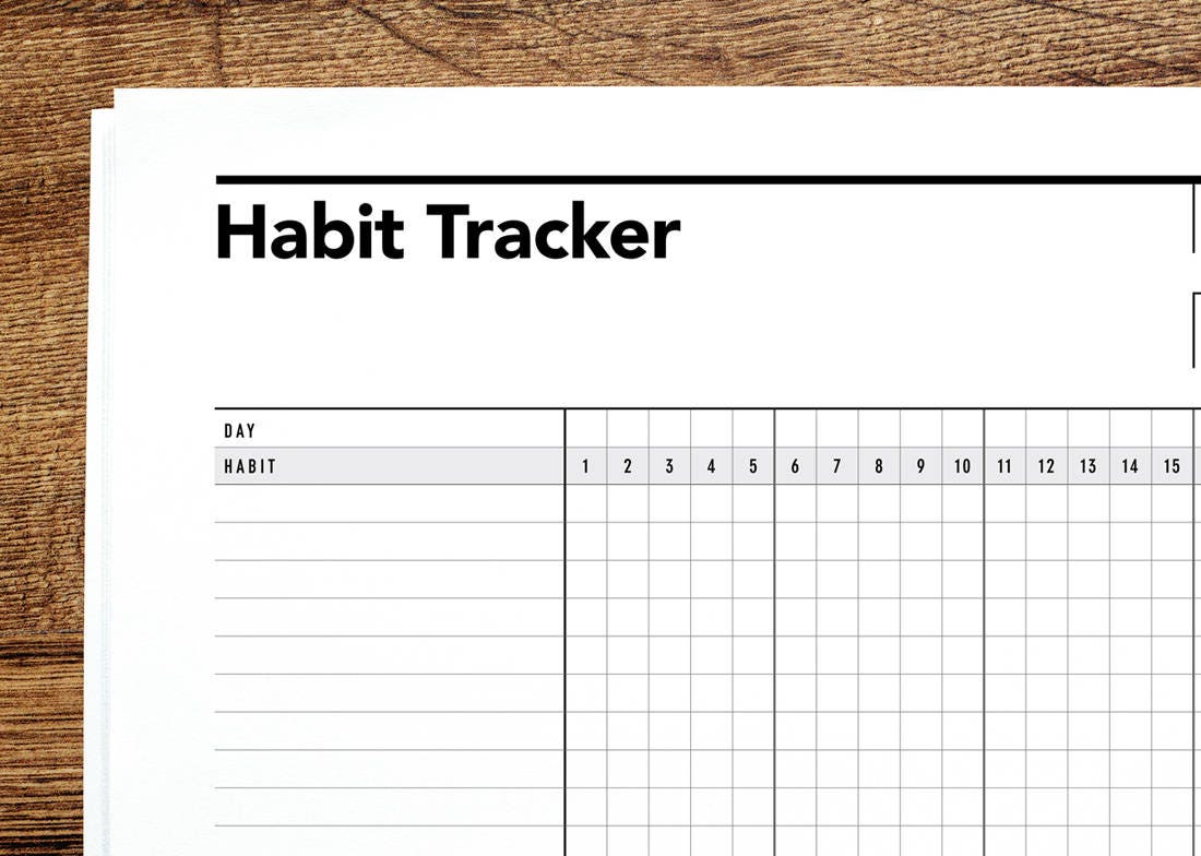 Habit Tracker Monthly Habits Goal Tracker 30 Day Habit - Etsy