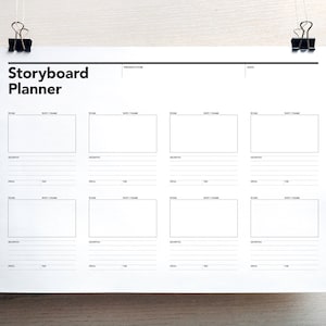 Printable Storyboard Planner Template, Filmmaker Planner, Storyboard ...