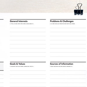 Customer Avatar Worksheet, Buyer Persona Worksheet, Customer Persona ...