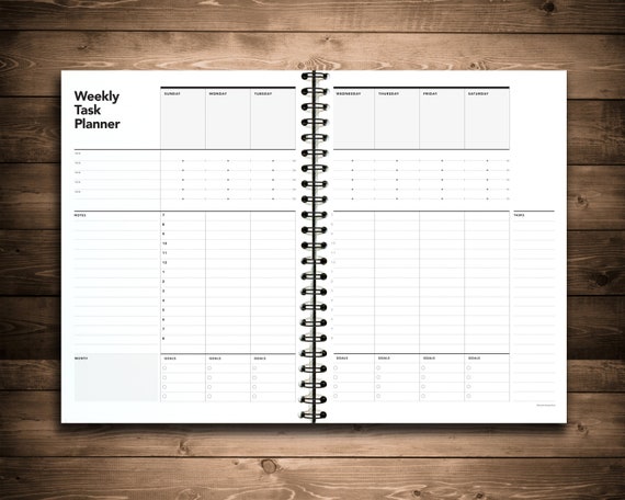Weekly Task Planner Weekly Agenda Week Planner Printable | Etsy