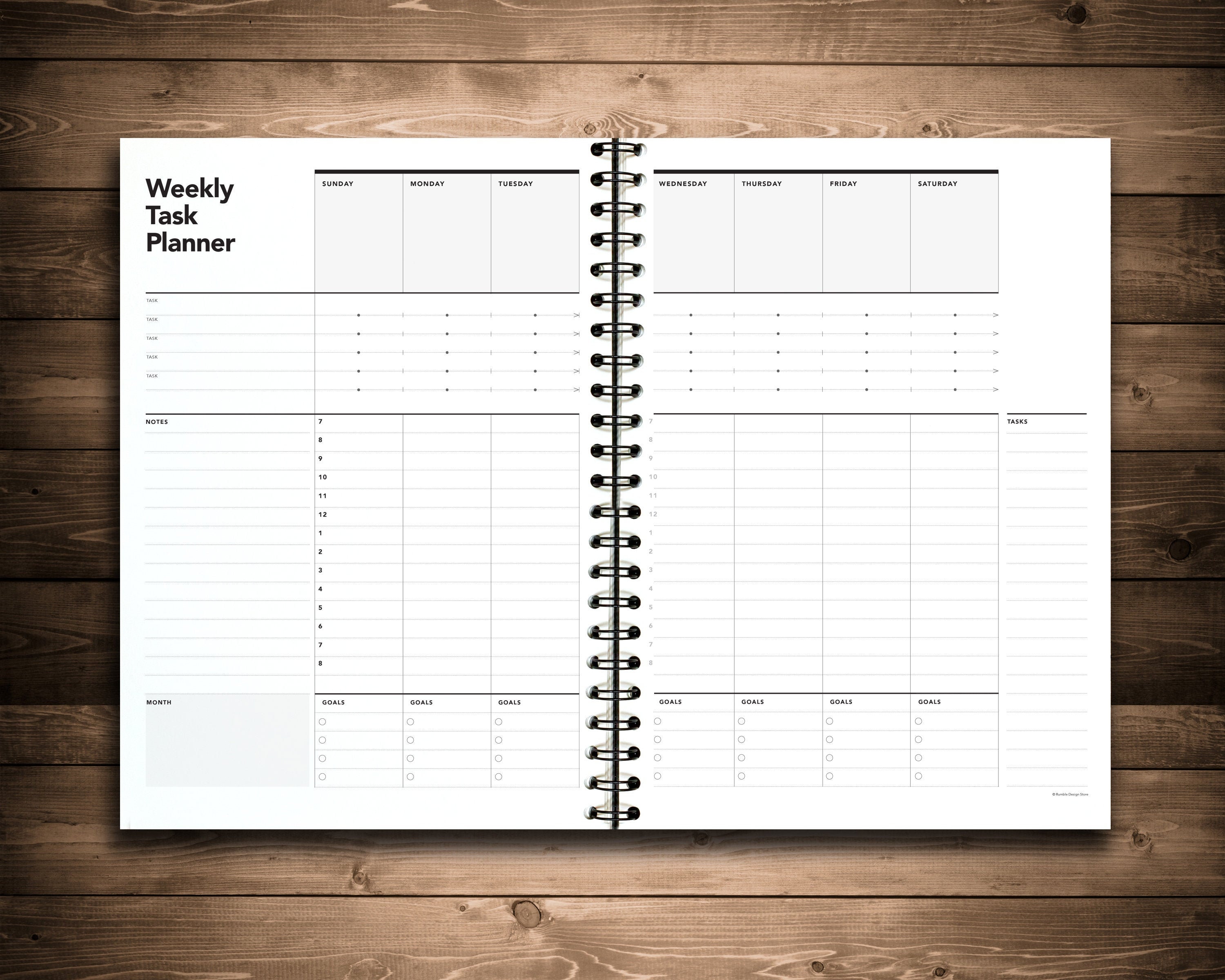 Weekly Task Planner, Weekly Agenda, Week Planner, Printable Weekly ...