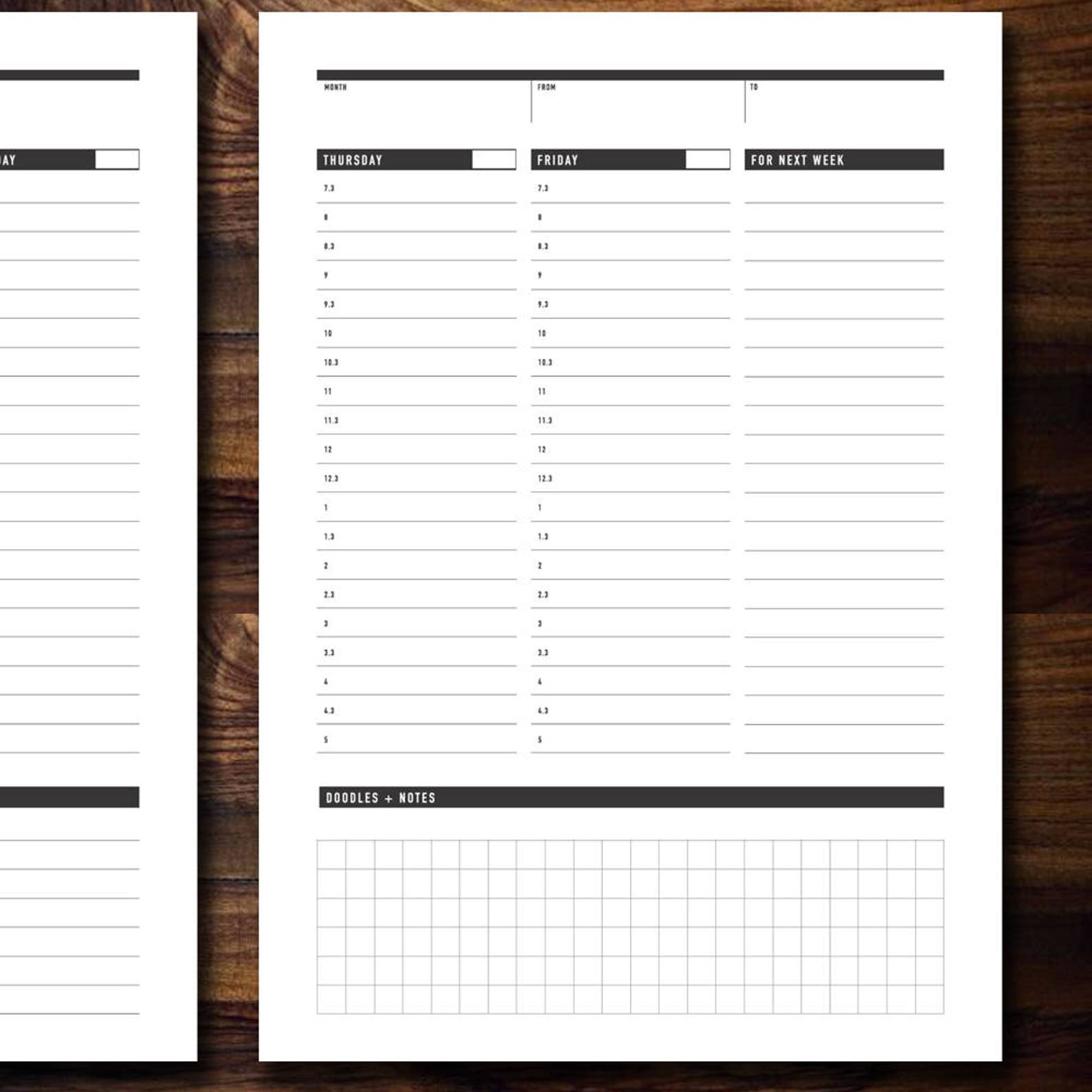 Printable Weekly Planner, Daily Agenda Plan, Printable Weekly to Do ...