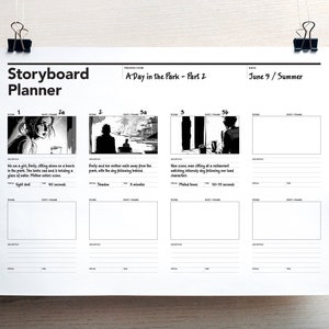Printable Storyboard Planner Template, Filmmaker Planner, Storyboard ...