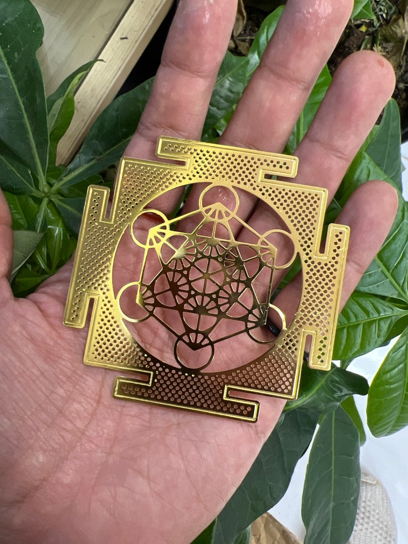 Metatron Flower of Life Metal Card - Etsy