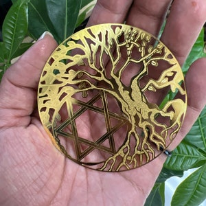 Star of David Tree of Life Metal Card - Etsy