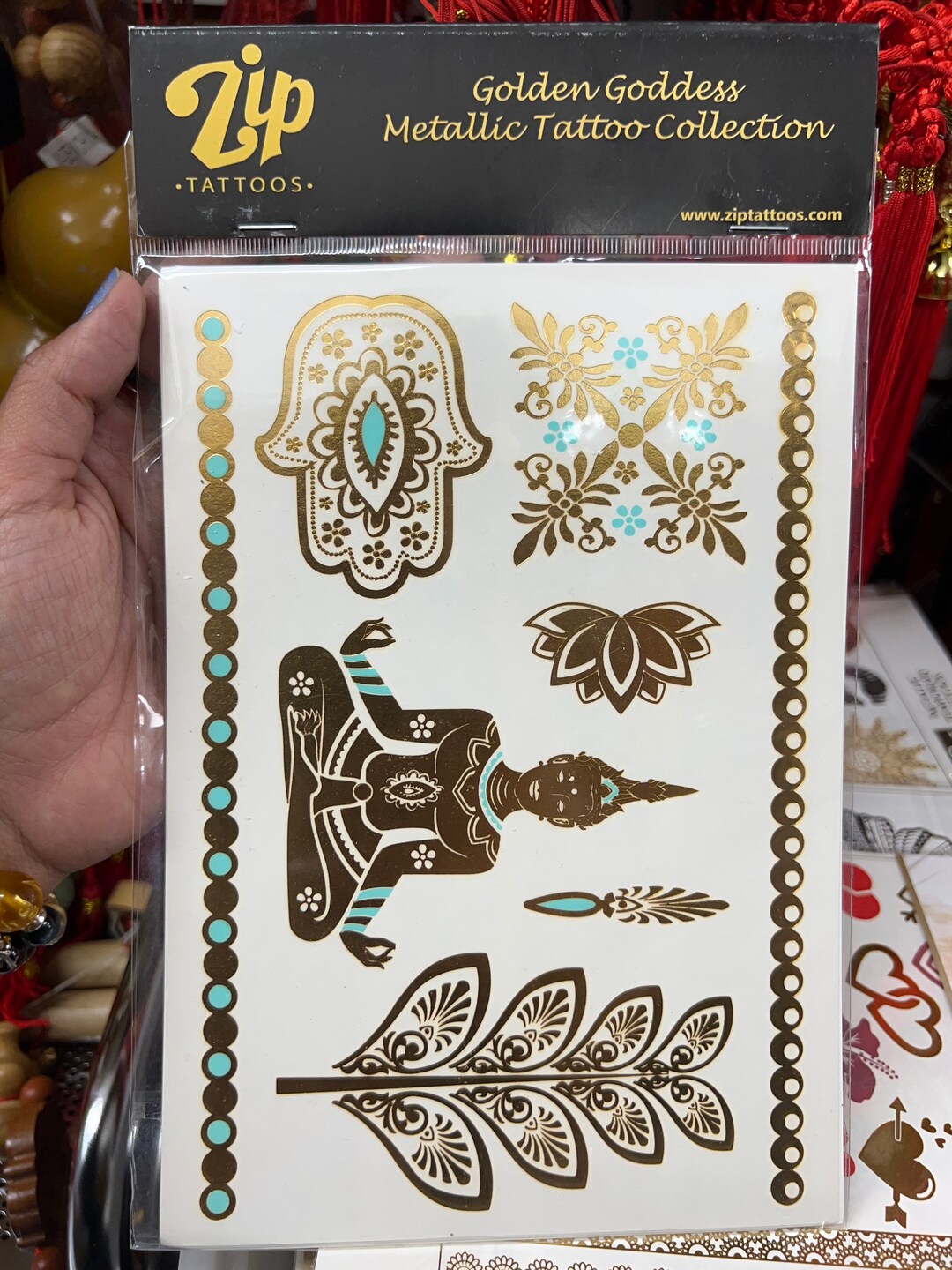 Gold Metallic Temporary Tattoo - Etsy