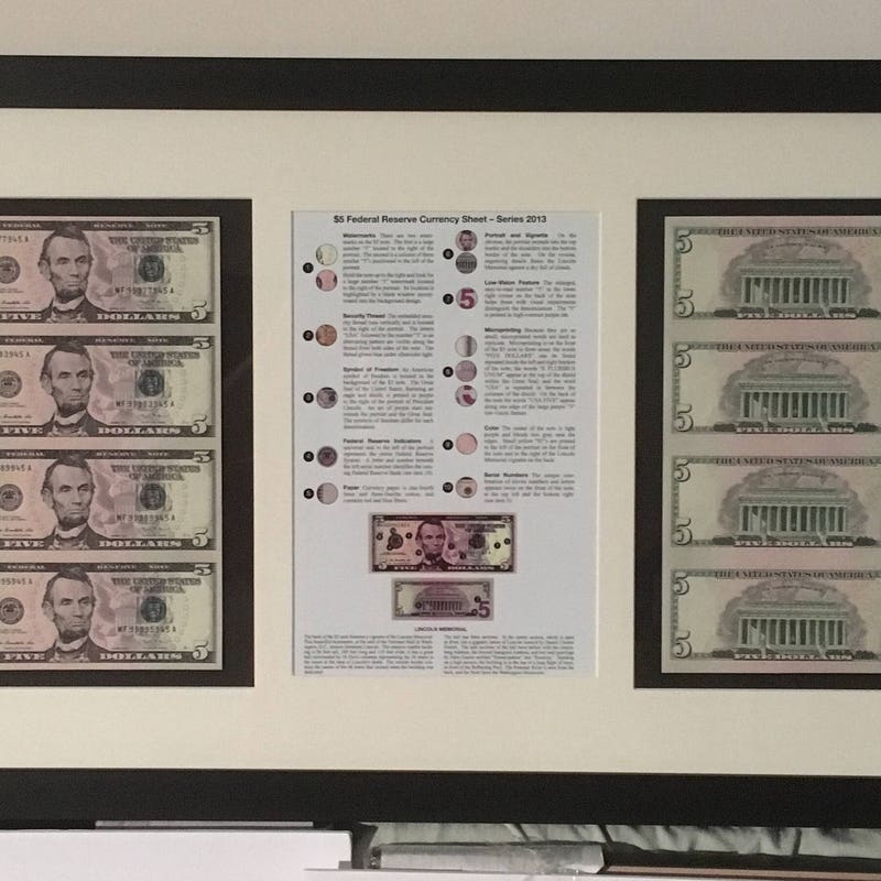 Currency Display Frame - Etsy