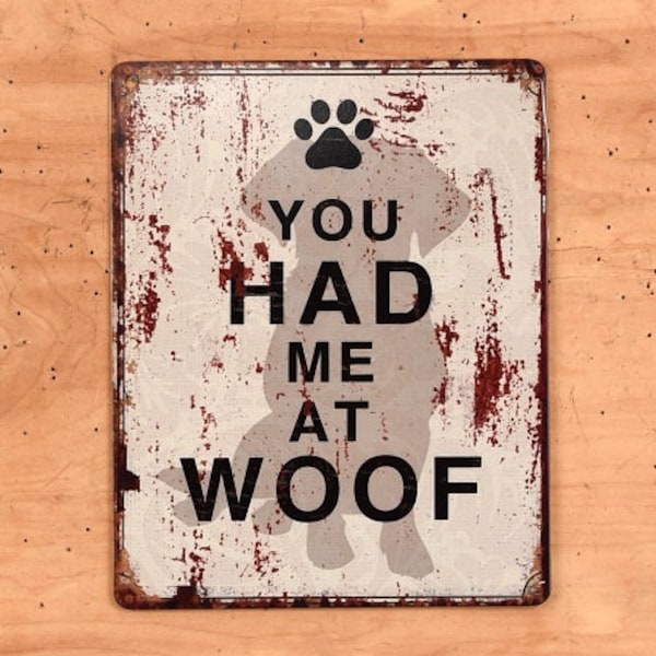Woof Dog Signs - Etsy