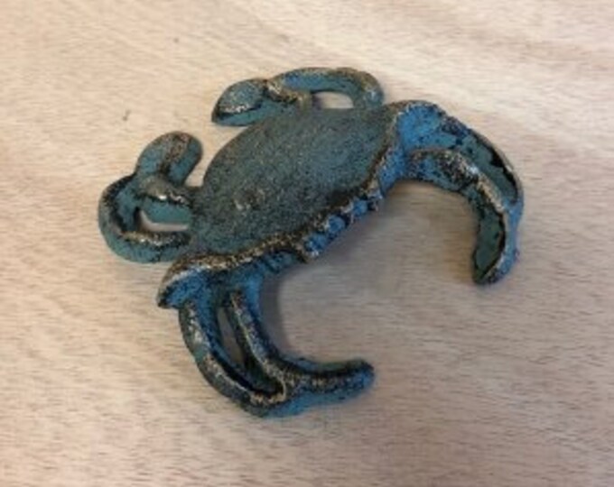 Cast Iron Crab Statue, Maryland Blue Crab Decor, Nautical Door Stop ...