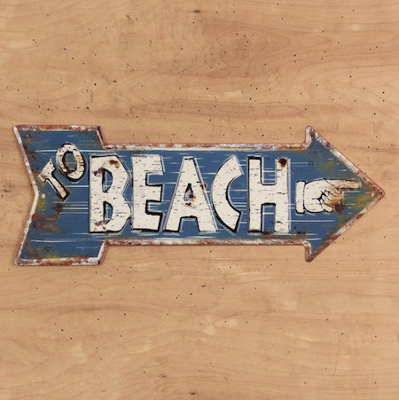 This Way to the Beach Arrow Sign, Vacation House Sign Metal, Veranda ...