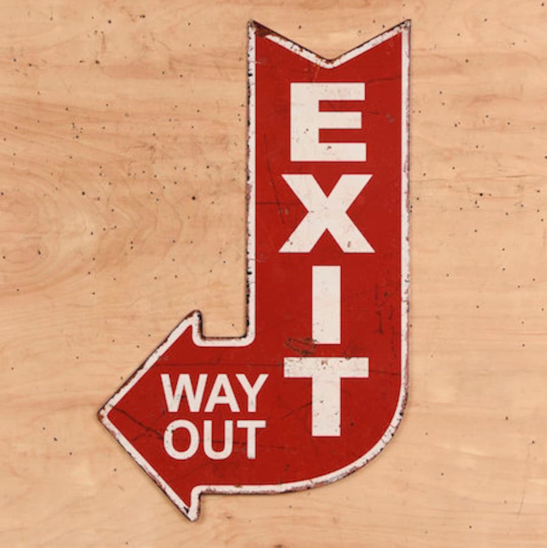 Exit Arrow Metal Sign - Etsy
