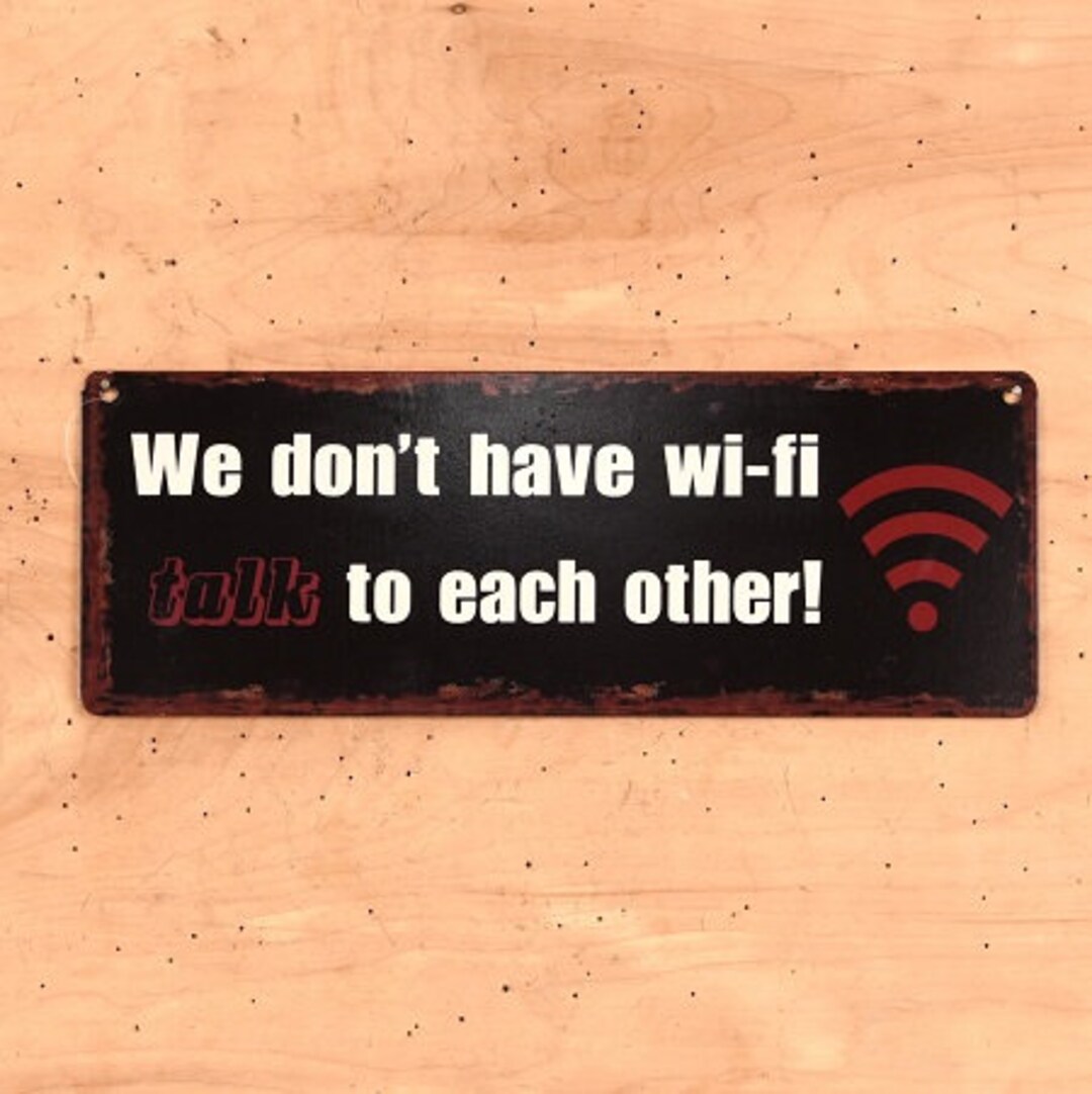 Wi Fi Sign Metal, Lake House Decor for Wall, Wifi Sign for Cabin, Funny ...