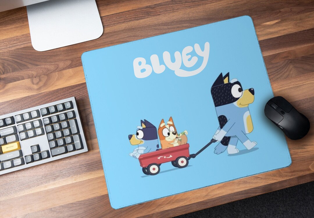 Bluey Mouse Pad, Custom Bluey Daddy Mouse Pad, Business Logo Mouse Pad ...