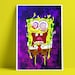 Drippy Bob Print Spongebob Wall Art | Etsy