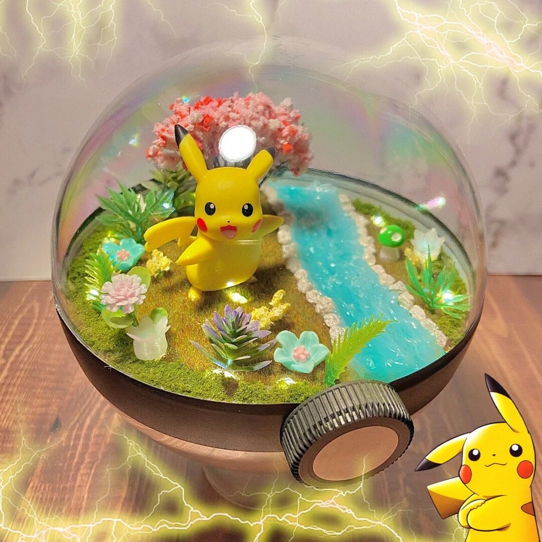 Pikachu Pokemon Terrarium - Pokemon Pokemon Decor - Gifts for Him ...