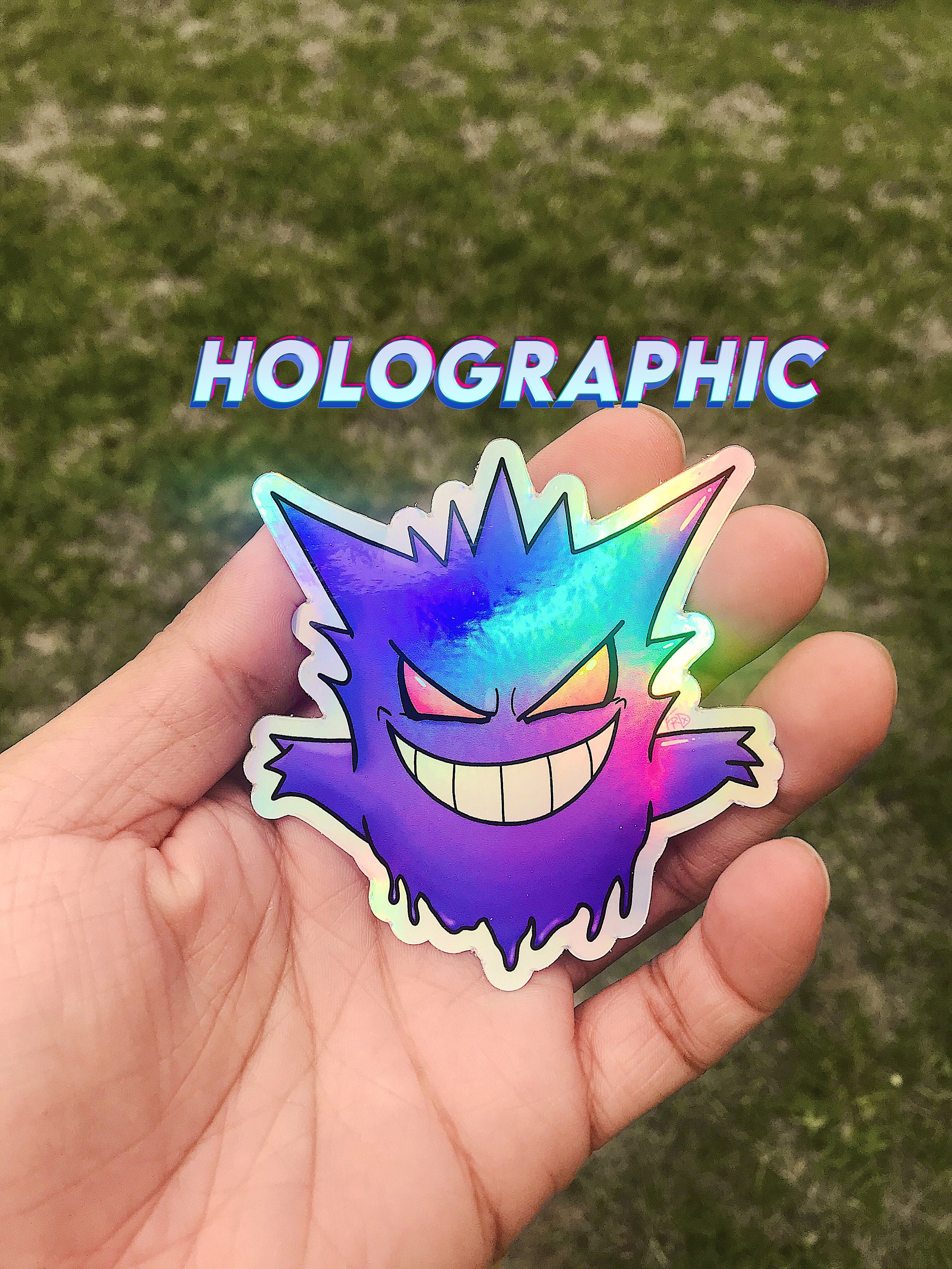 Gengar HOLOGRAPHIC Sticker Vinyl Pokemon Stickers | Etsy