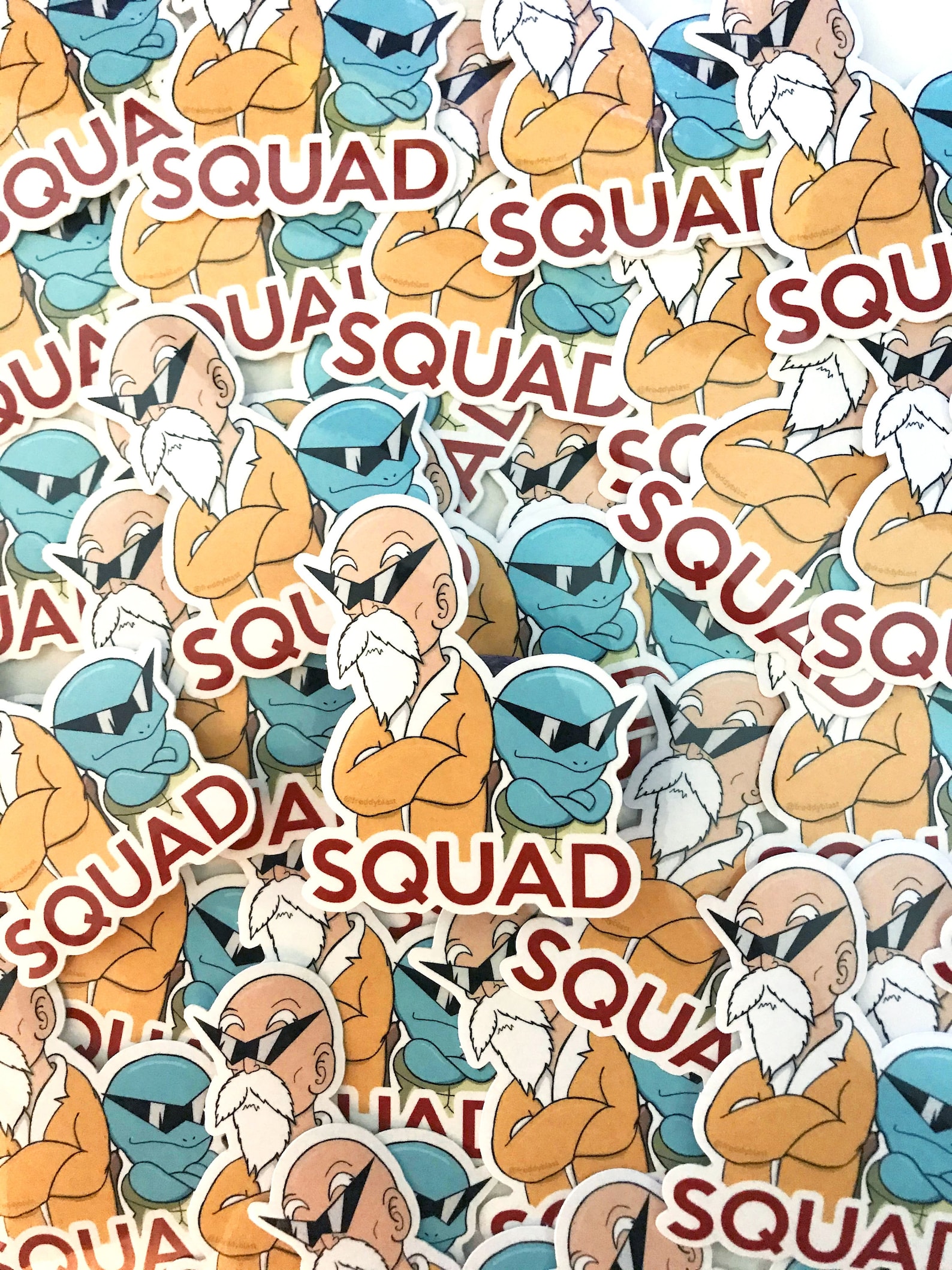 SQUAD Sticker Squirtle Funny Stickers Hydroflask | Etsy