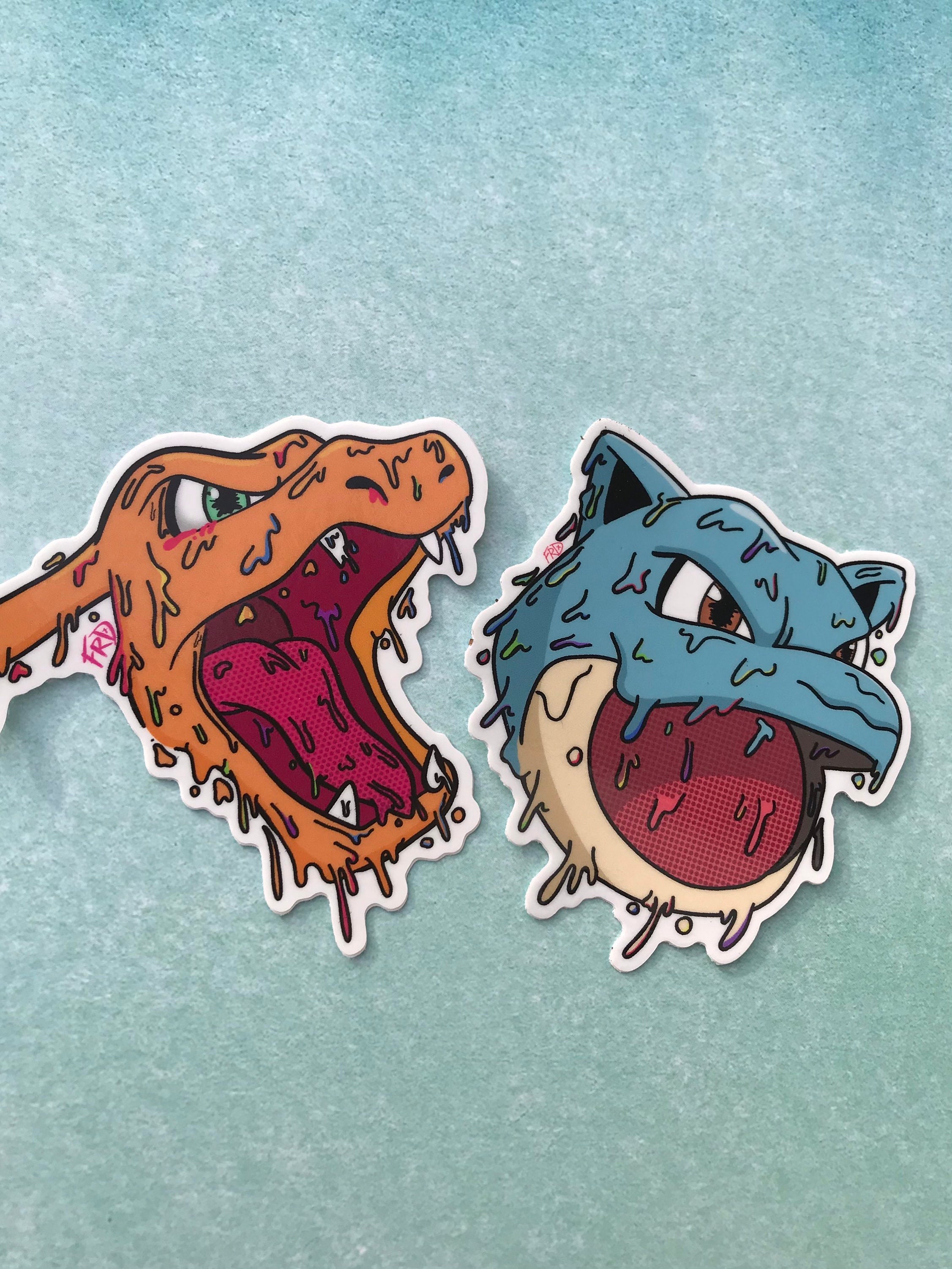 Charizard x Blastoise Acid Sticker Pack 2 Stickers Pokemon | Etsy