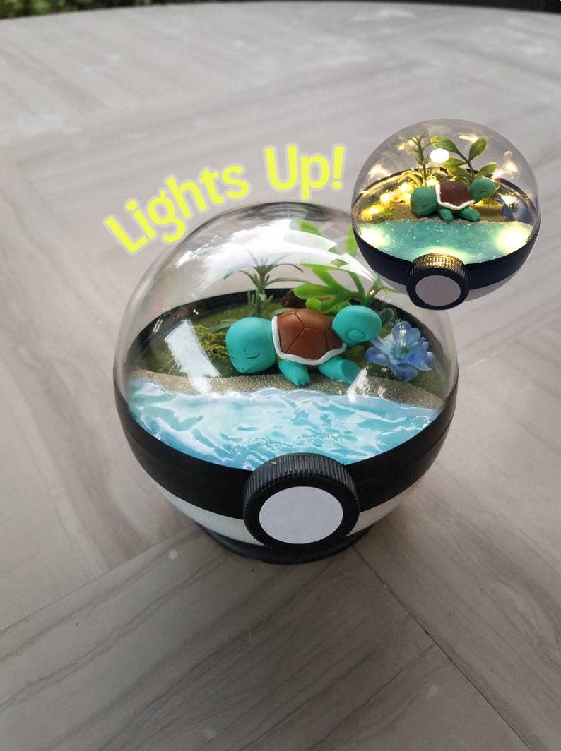 Squirtle Pokemon Terrarium / Pokemon Cards / Pokemon Birthday ...