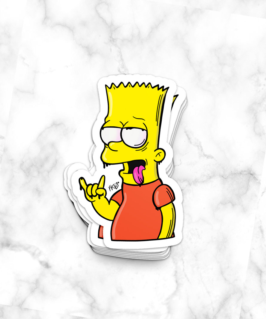 Bart Sticker Stickers Laptop Stickers for Hydroflask Car | Etsy
