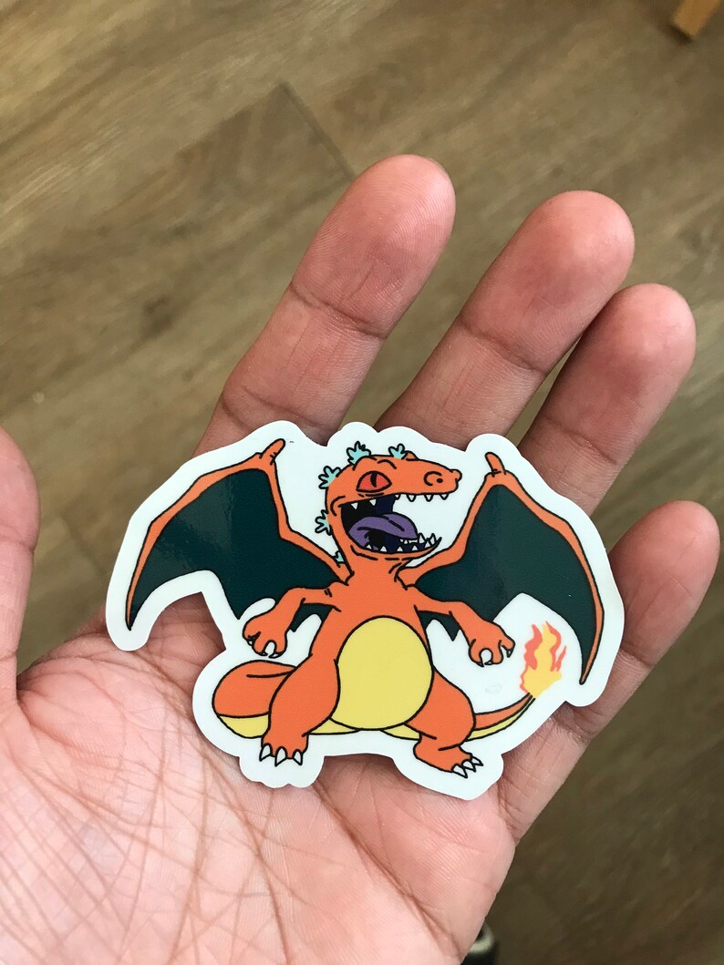 Rep-char Sticker Reptar X Charizard Pokemon Stickers | Etsy