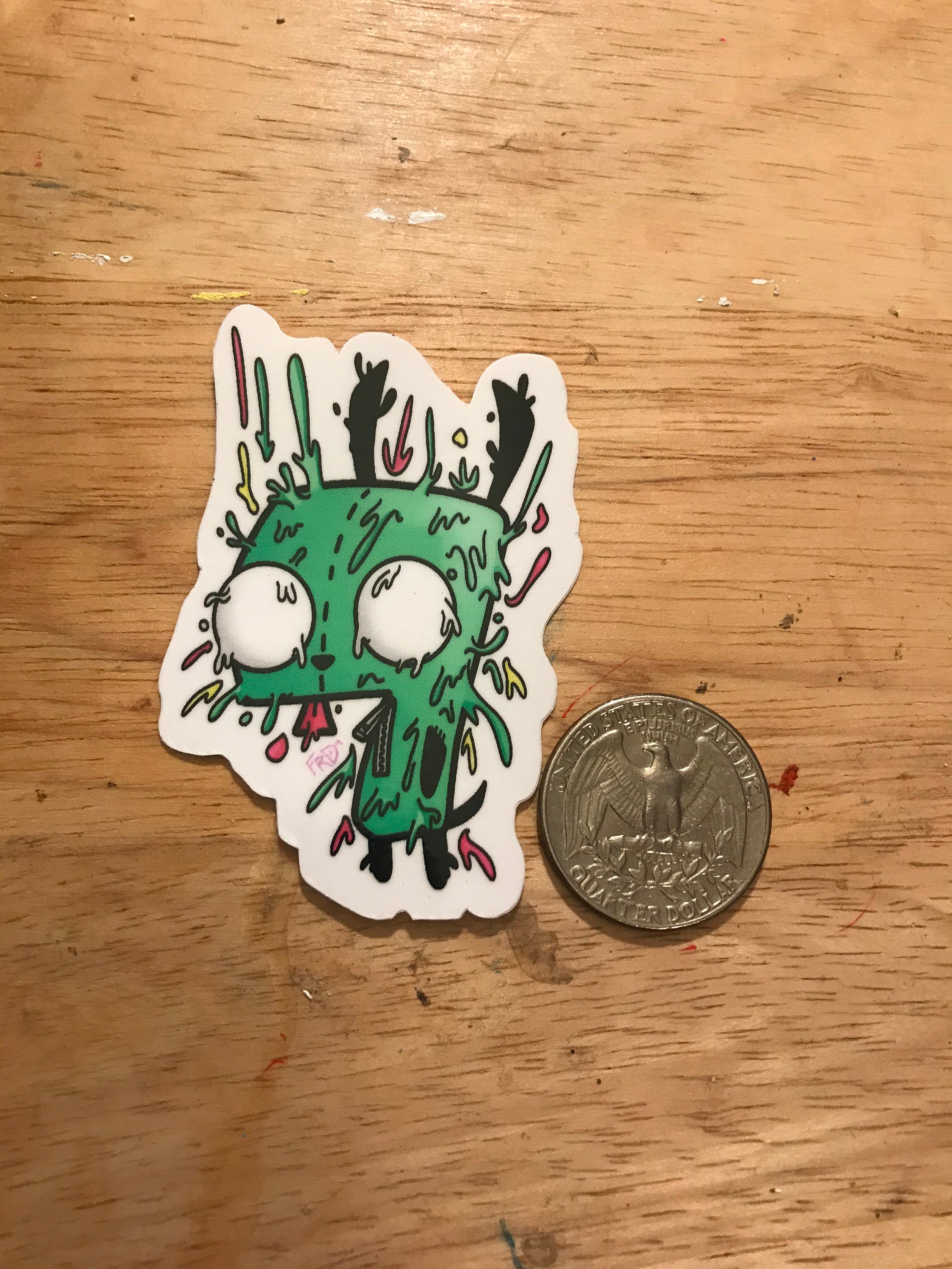 Melting Gir Invader Zim Stickers Stickers for Hydroflask - Etsy