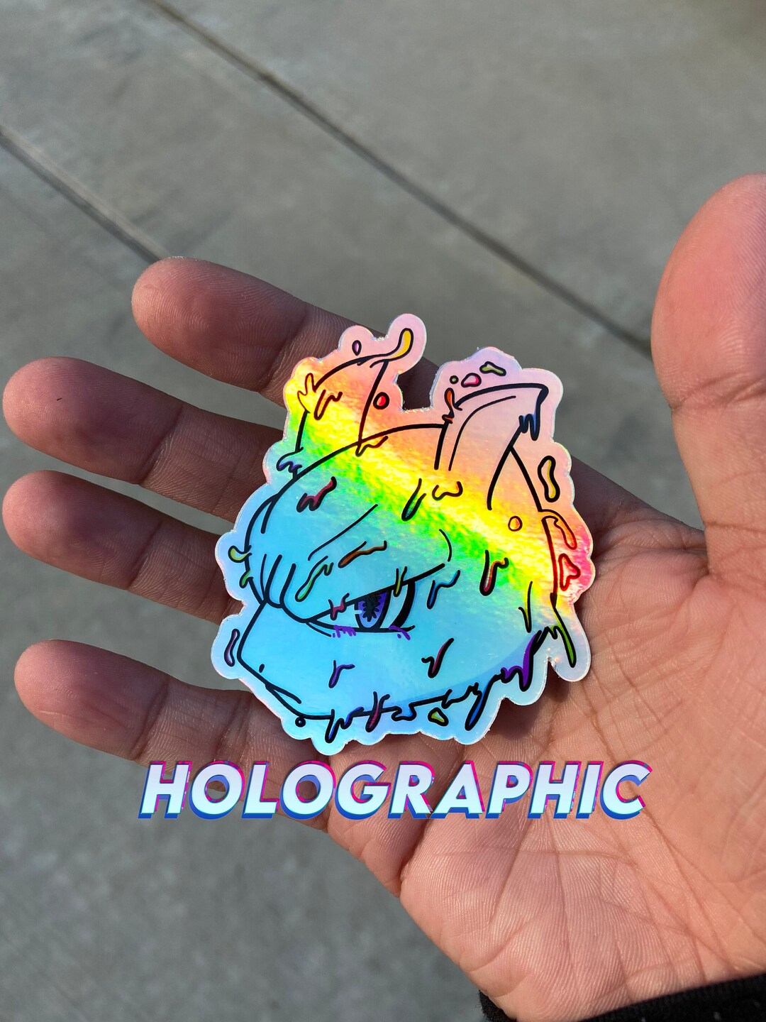 Mewtwo - HOLOGRAPHIC Sticker - Vinyl - Pokemon Stickers - Stickers ...