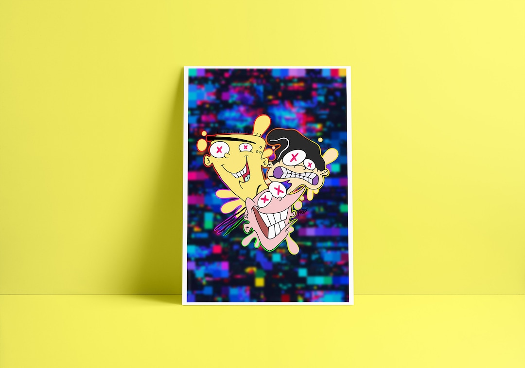 Ed Edd N Eddy Glitch Print - Poster - Art Poster - Wall Art - Wall ...