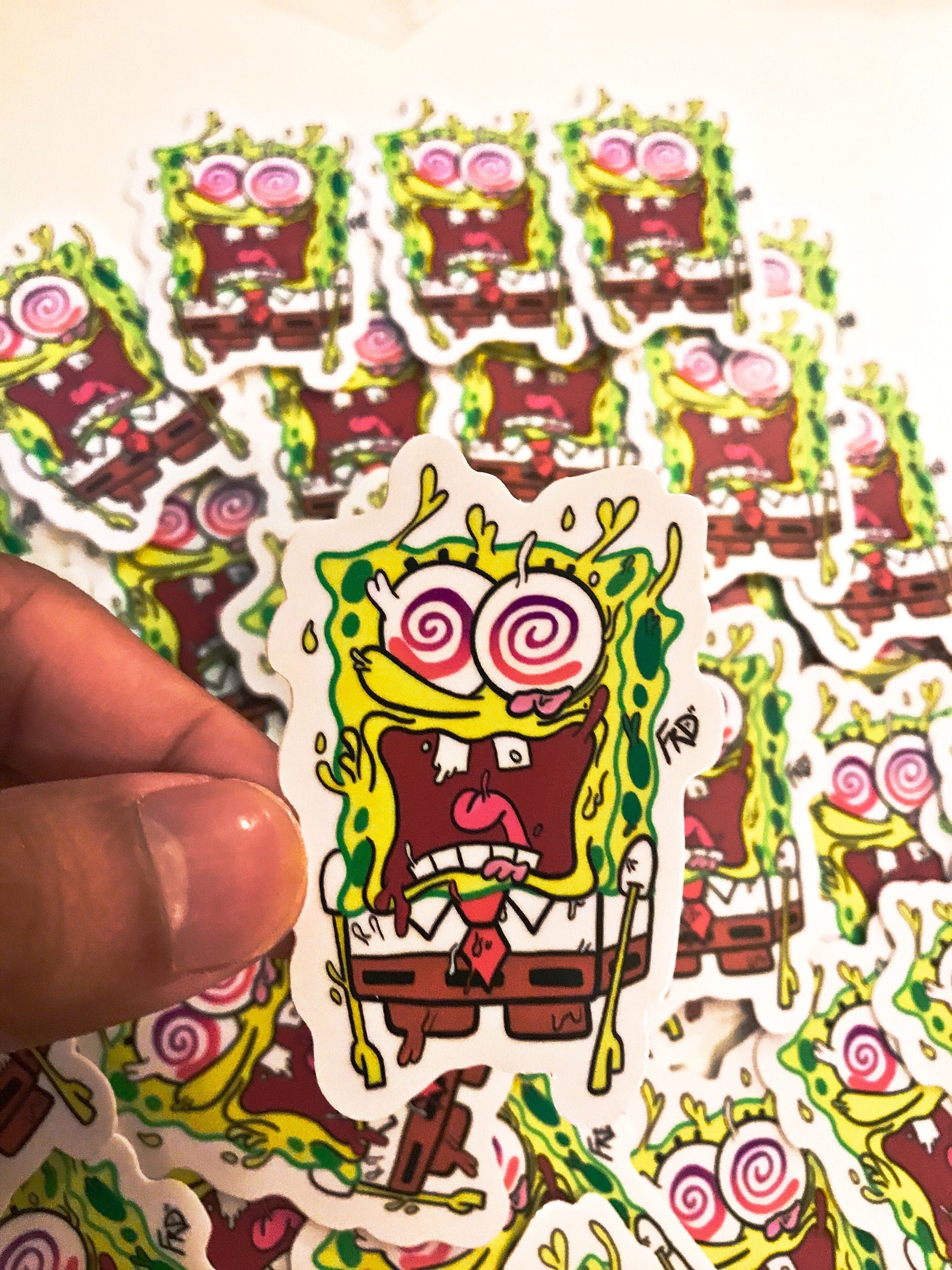 Spongebob Drip Stickers for Hydroflask Stickers Laptop | Etsy