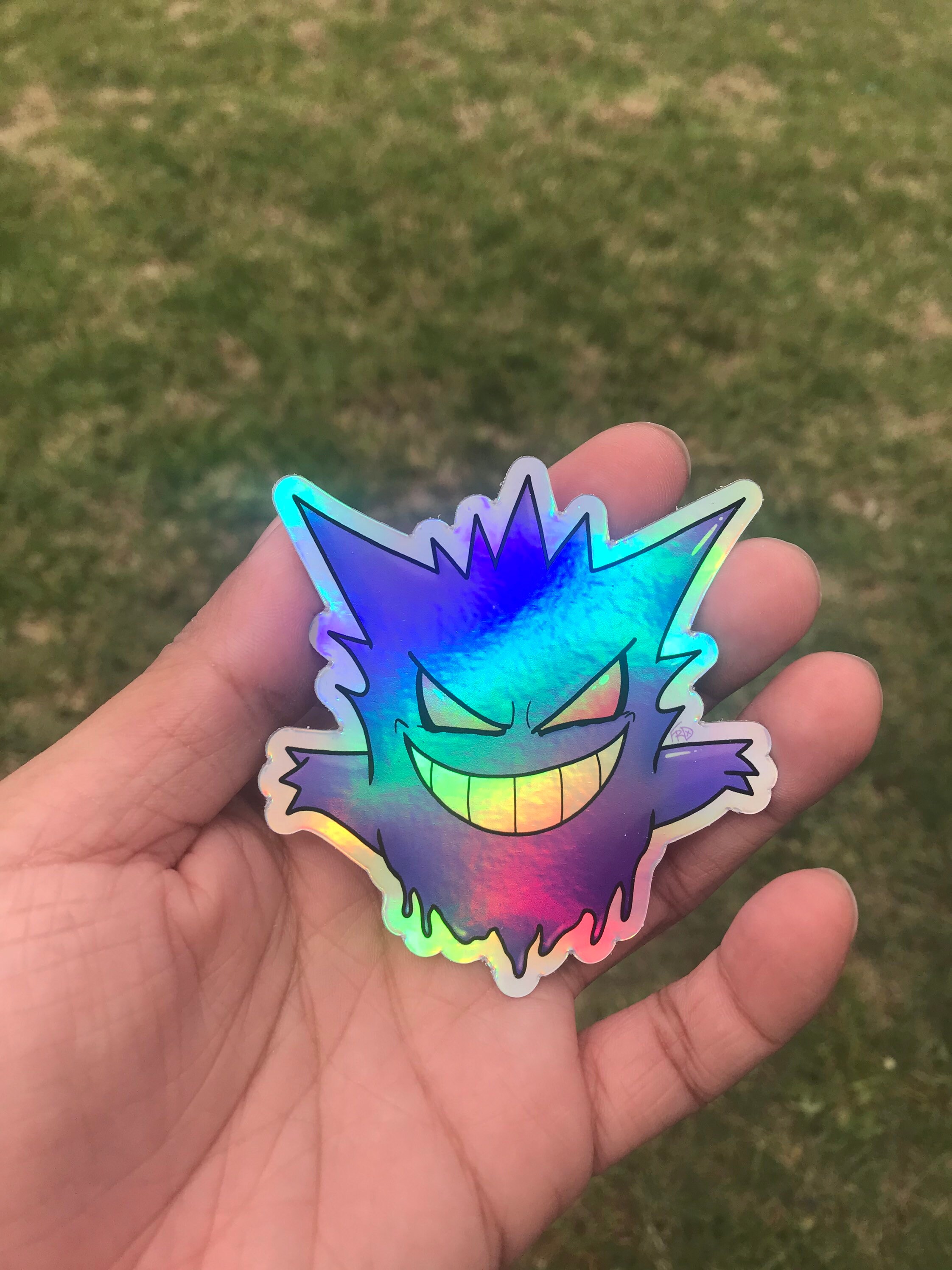 Gengar - HOLOGRAPHIC Sticker - Vinyl - Pokemon Stickers - Anime Gifts ...