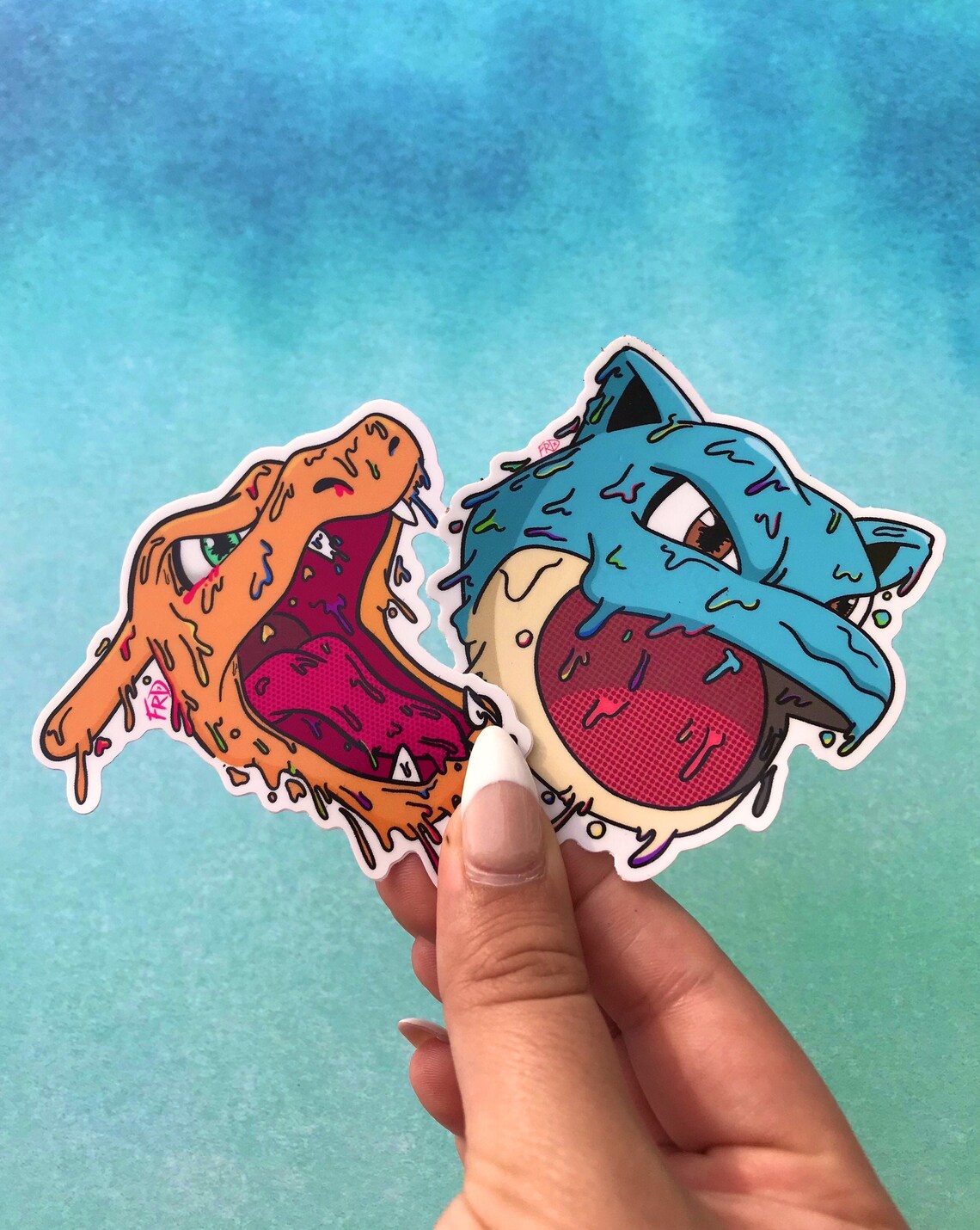 Charizard X Blastoise Acid Sticker Pack 2 Stickers Pokemon - Etsy
