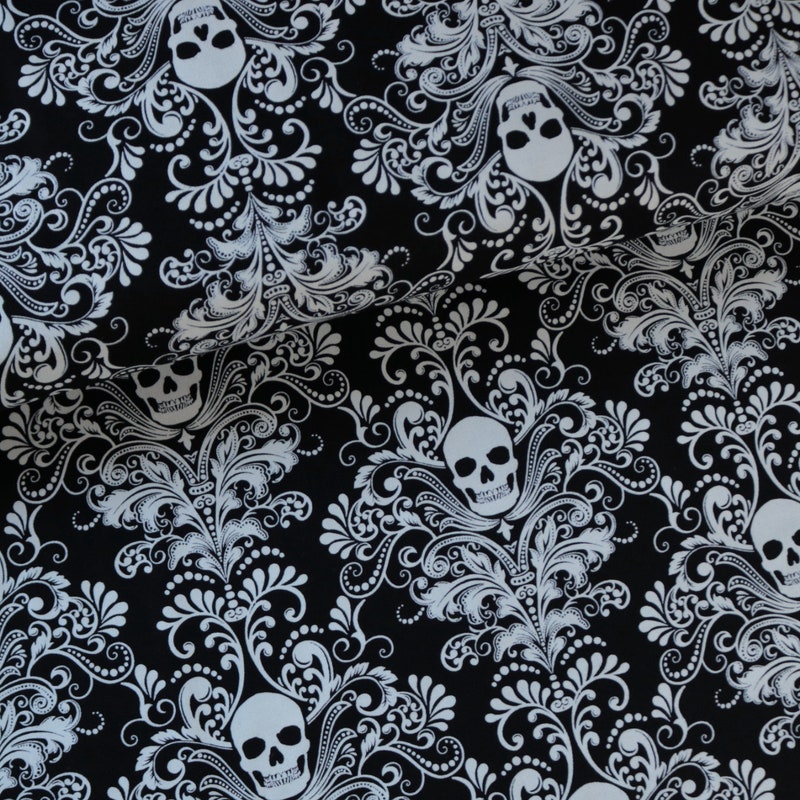 Skull Damask - Etsy