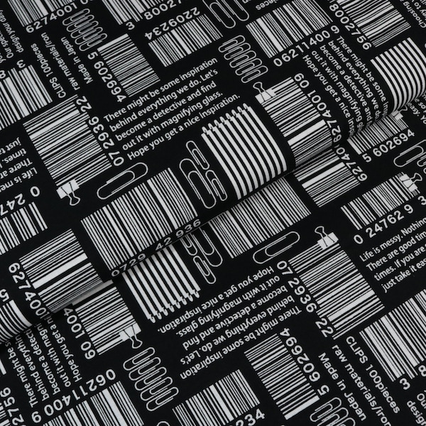 Barcode Fabric - Etsy