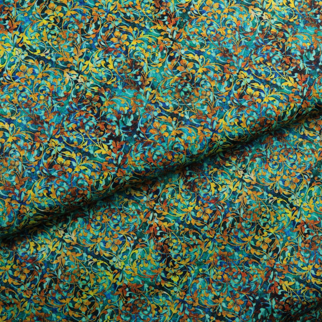 Webware Splendor Green Half Meter Ornaments Gold-colored Watercolors - Etsy