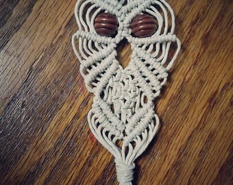 Micro Macrame Owl | Etsy
