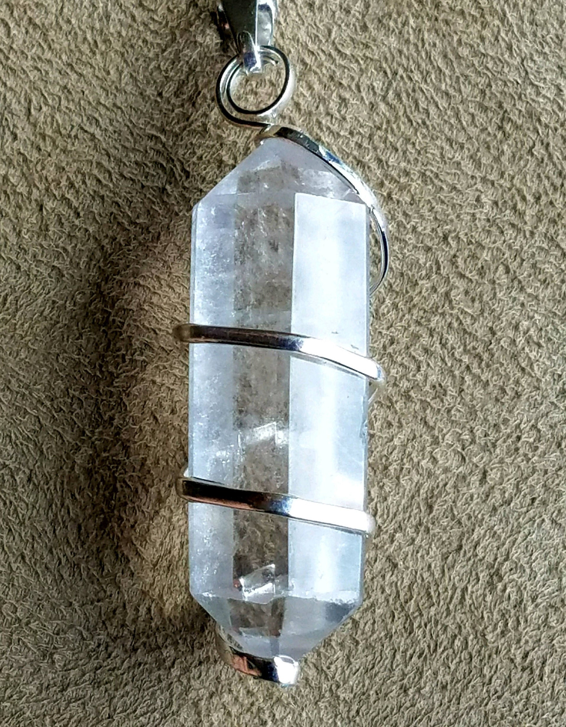 Clear Quartz Crystal Necklace - Natural Double Terminated Brazillian ... Clear Quartz Crystal Necklace - Natural Double Terminated Brazillian ...