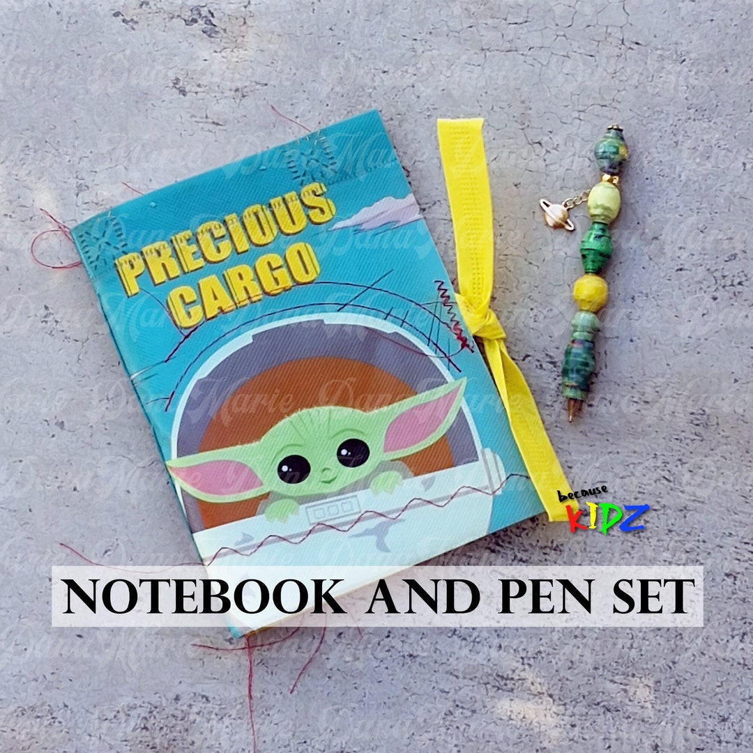 Star Wars Mandalorian Grogu Baby Yoda Precious Cargo Notebook & Pen Set ...