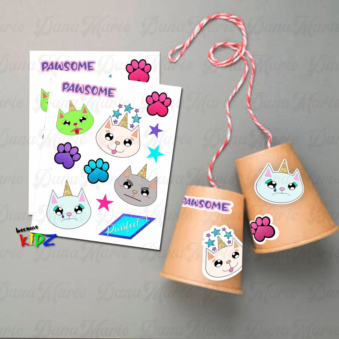 Unikitty Kiss Cut STICKER Sheet Original Unicorn Cat Design 12 Vinyl ...