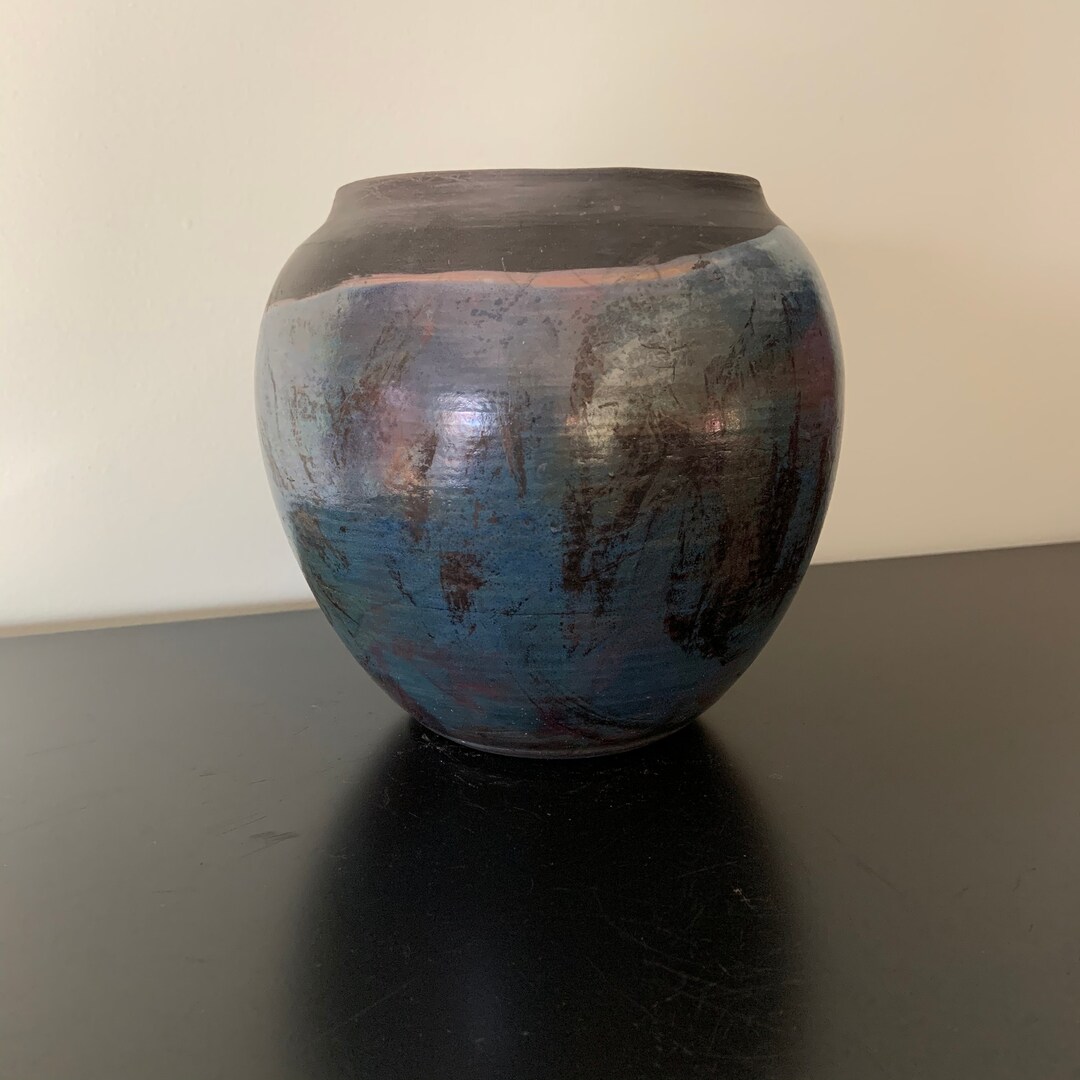 R 75 Raku Pot - Etsy