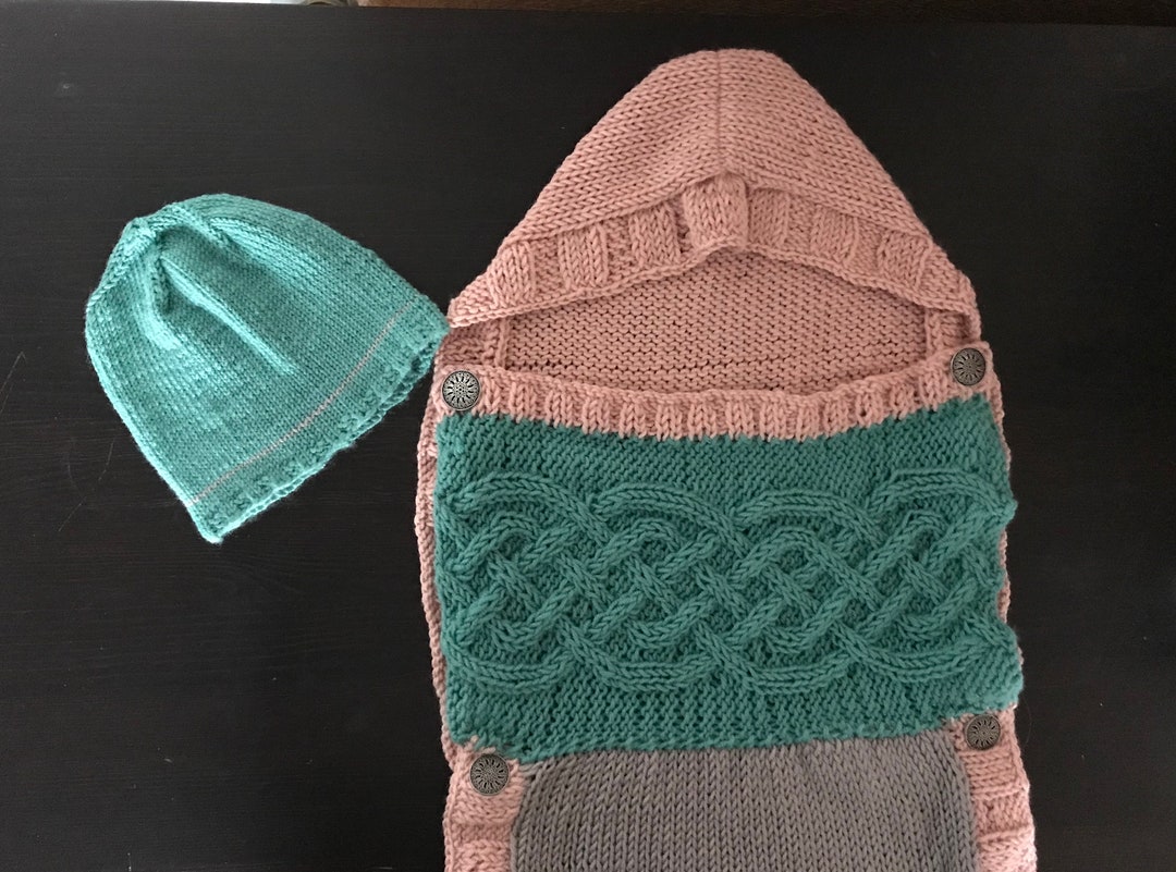 Infant Baby Bunting and Beanie Set. Cashmere. Celtic. Wearable - Etsy