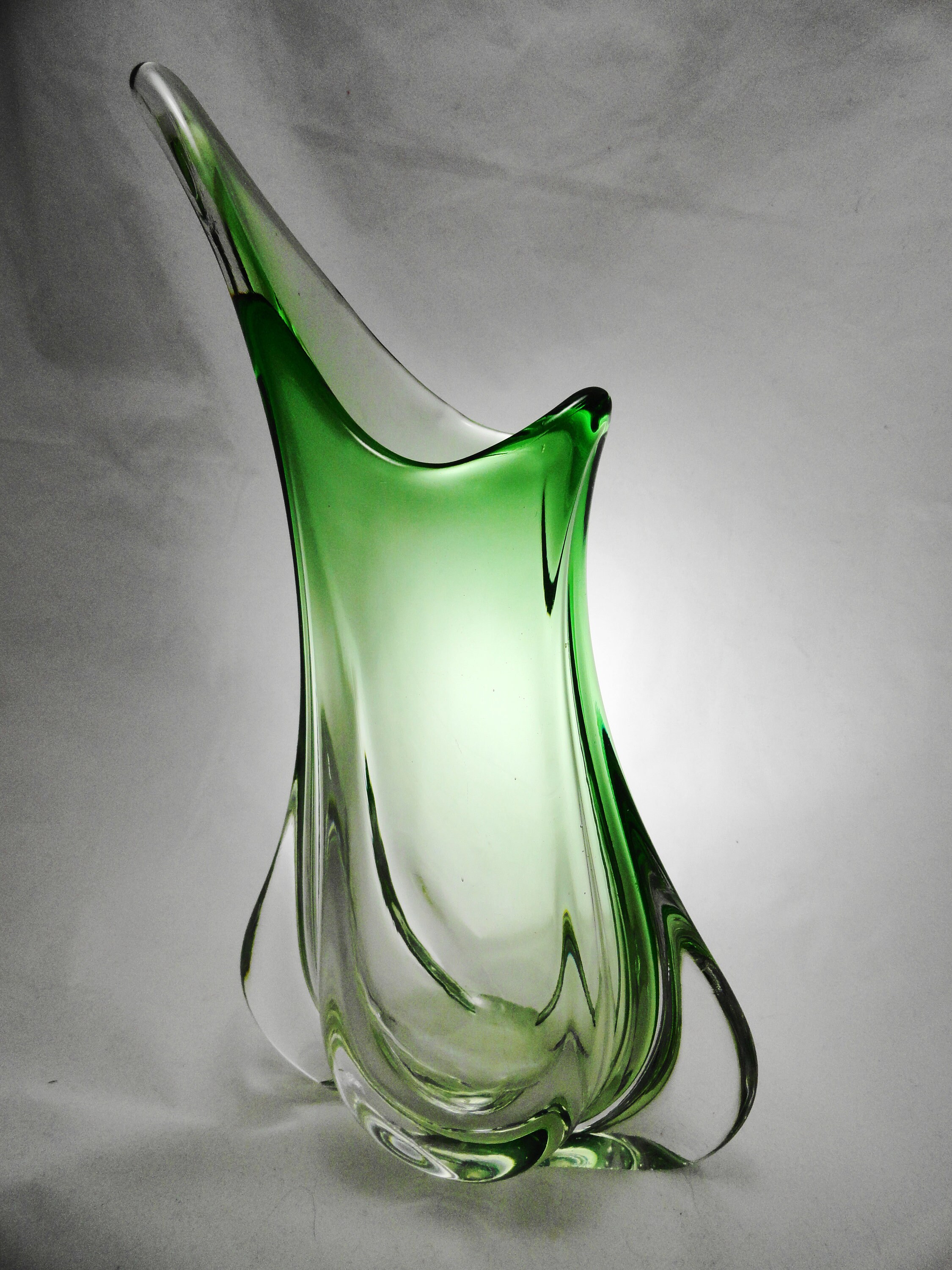 pattern no 5415 clear glass encased elegant vase believed designed by ...