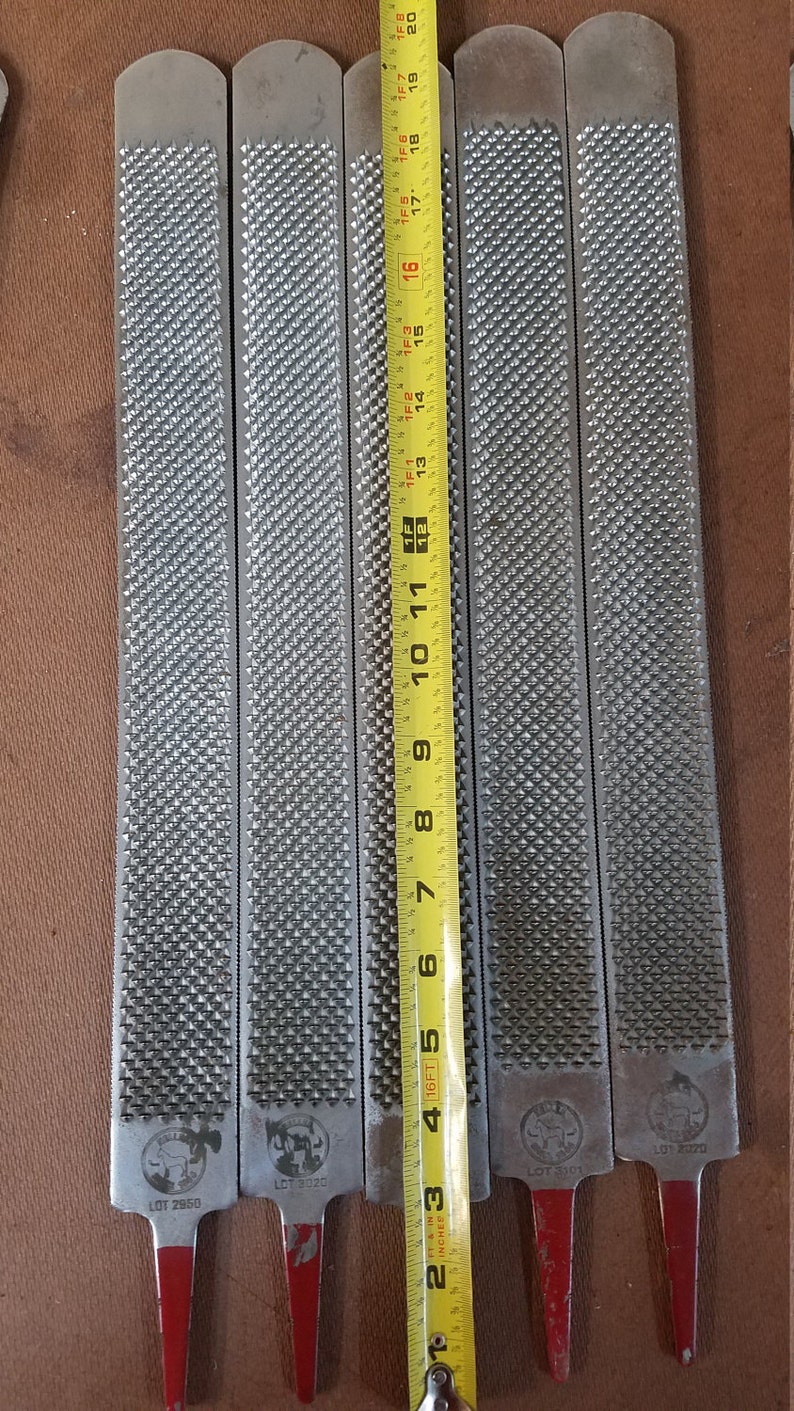 17" Big! (5 Count) USED Farriers Rasps SALE PRICE! Blacksmith / Knife ...