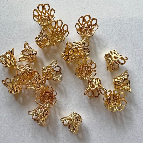 Filigree Bead Caps - Etsy