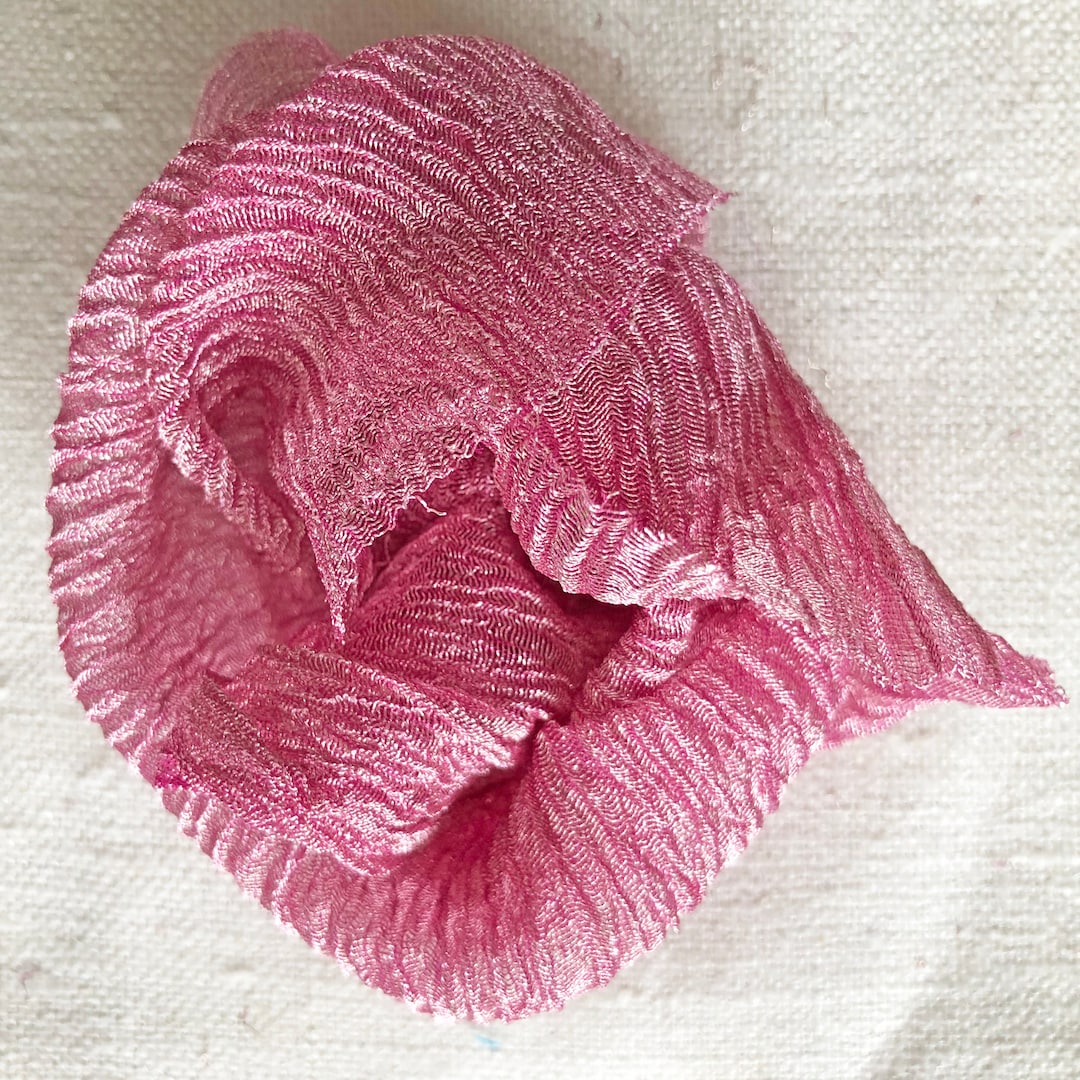 Shot Metallic/silk Crinkle Fabric - 1mt Length Rose Pink/silver - Etsy
