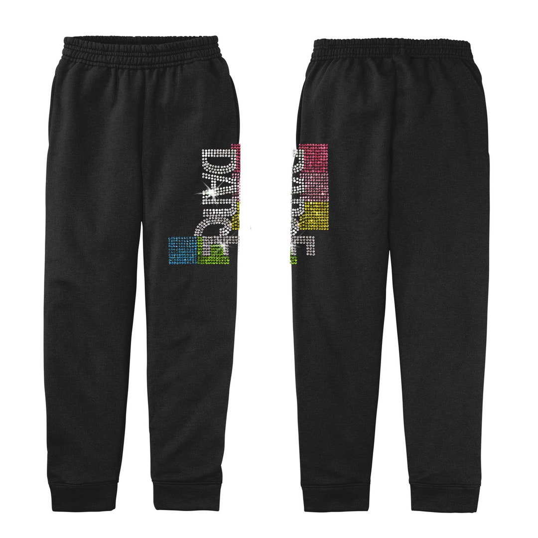 Dancer Sweatpants, Dance Sweats, Rhinestone Dance Pants, Joggers ...
