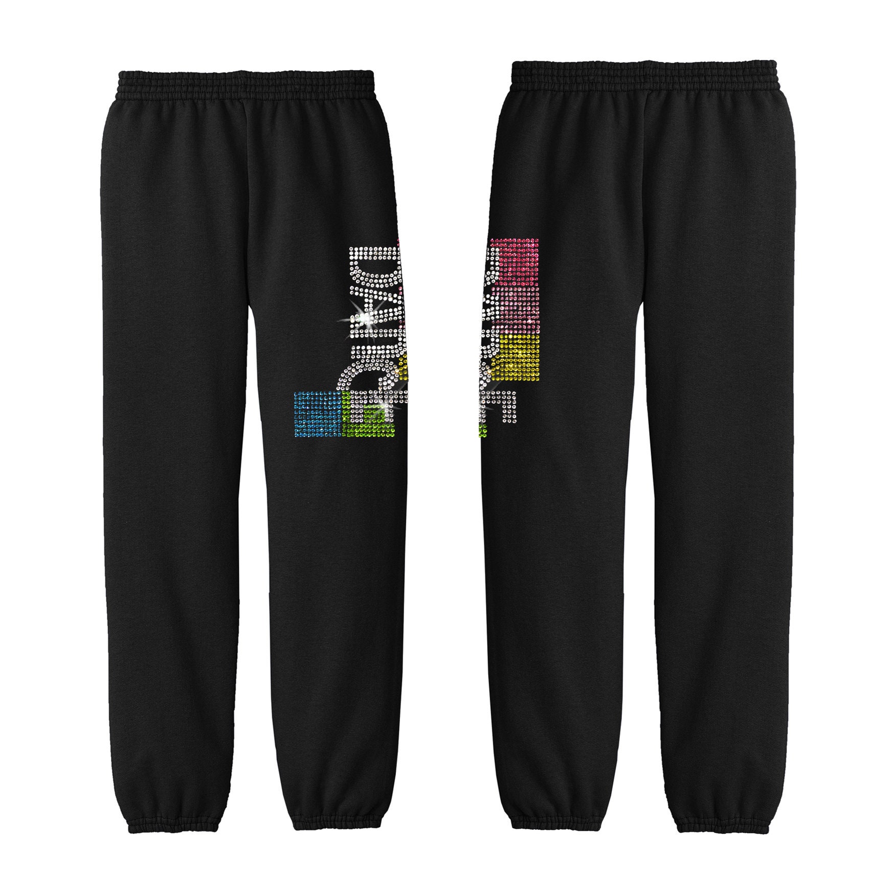 Dancer Sweatpants, Dance Sweats, Rhinestone Dance Pants, Joggers ...