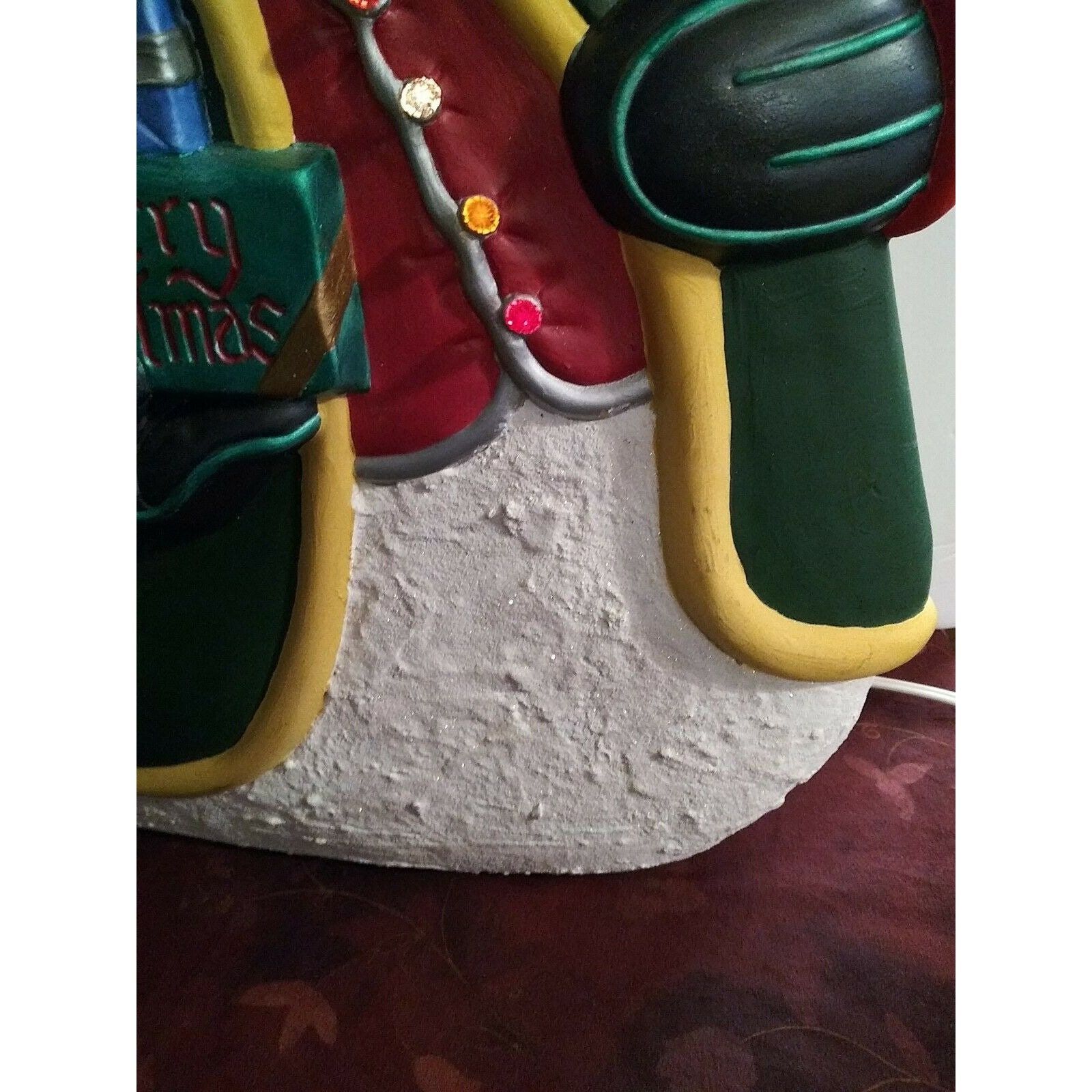 Vintage RARE Large Ian Mold Lighted Ceramic Snowman Christmas Hand ...